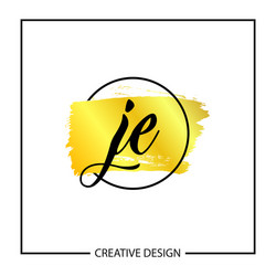 Initial letter je logo template design Royalty Free Vector