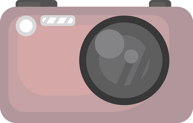 Pink movie camera on a white background Royalty Free Vector