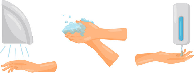 Pandemic with hand washing with soap as safety Vector Image