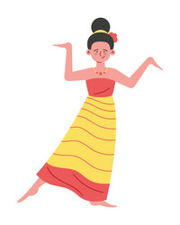Myanmar dancer design Royalty Free Vector Image
