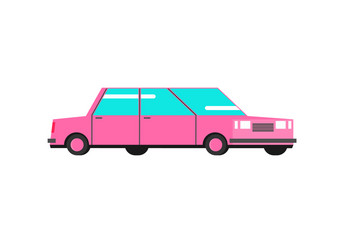 Simplified cartoon car Royalty Free Vector Image