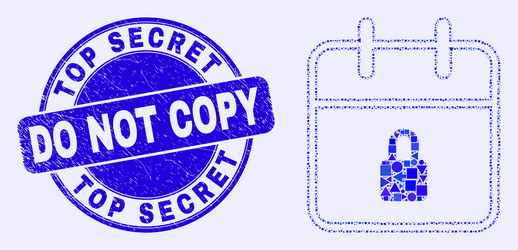 Textured confidential top secret stamp and grunge Vector Image