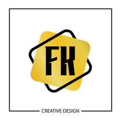 Initial letter fk logo template design Royalty Free Vector