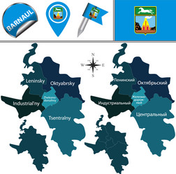 Solid and wire frame map altai republic Royalty Free Vector