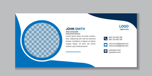 Modern and minimal email signatures template Vector Image