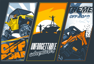 Off-road atv buggy logo extreme race Royalty Free Vector