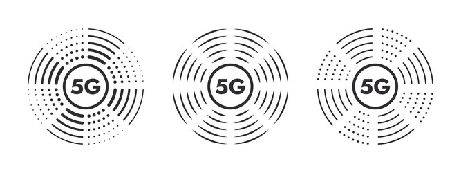 5g network wireless icons cellular communication Vector Image
