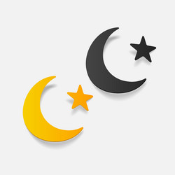 Realistic design element moon Royalty Free Vector Image