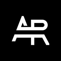 Ar logo design business typography template Vector Image