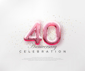 40th anniversary celebration with numbers Vector Image