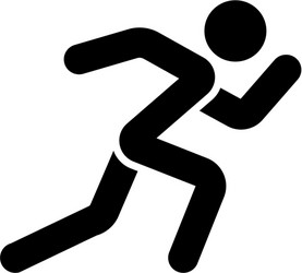 Run icon running man on white background Vector Image