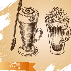 Sketch - coffee Royalty Free Vector Image - VectorStock