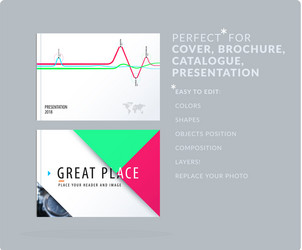 Design of brochure soft template cover colourful Vector Image