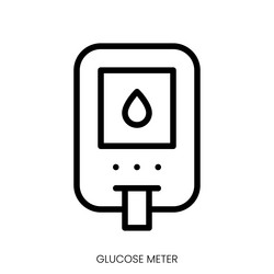 Insulin icon line art style design isolated on Vector Image