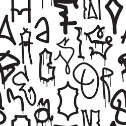 Graffiti font part 1 Royalty Free Vector Image