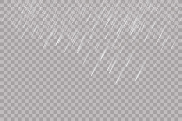 Rain transparent template background falling Vector Image