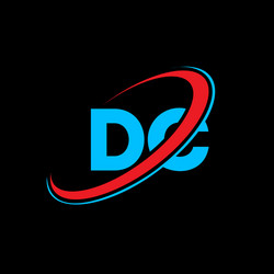 Dc logo d c design white letter dcd Royalty Free Vector