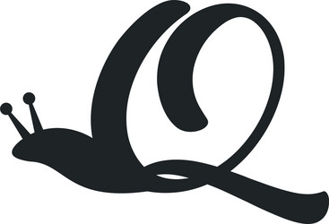 Letter s snail logo design Royalty Free Vector Image