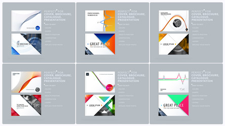 Design of brochure soft template cover colourful Vector Image