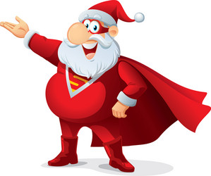 Cartoon happy dancing santa claus Royalty Free Vector Image