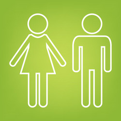 Male and female line icon Royalty Free Vector Image