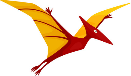 Pteranodon isolated flying pterodactyl sketch Vector Image