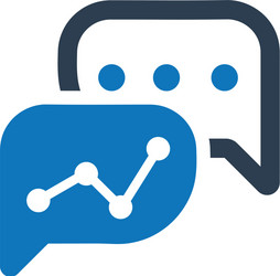 Business chat icon flat Royalty Free Vector Image
