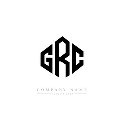 Grc letter logo design with polygon shape Vector Image