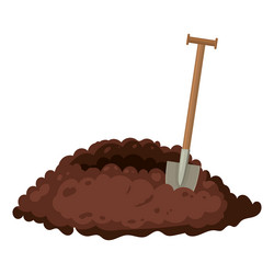 Hole in the ground burrow ground works digging Vector Image