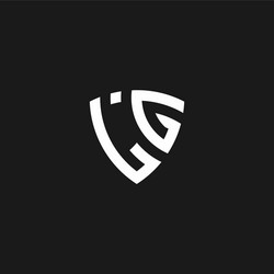 Lg monogram logo with sharped shape design Vector Image