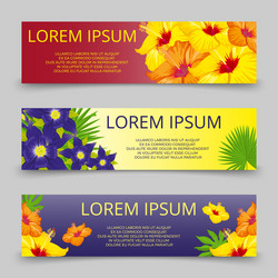 Tropical banner set Royalty Free Vector Image - VectorStock