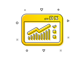Website traffic icon report chart sign Royalty Free Vector