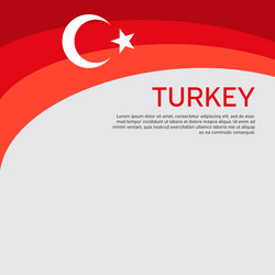 Turkey flag background abstract turkish flag card Vector Image