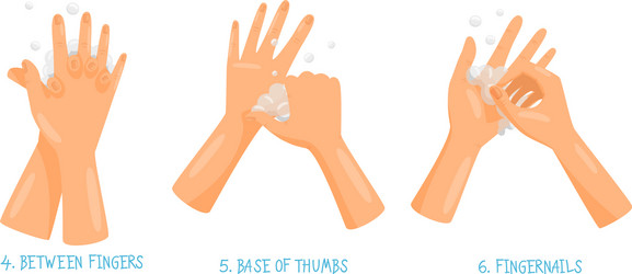 Pandemic with hand washing with soap as safety Vector Image