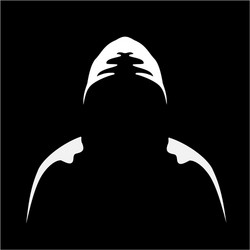 Silhouettes of three anonymous Royalty Free Vector Image