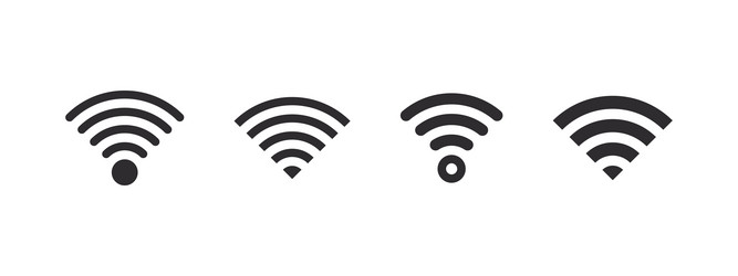 Wifi icons wireless and signs Royalty Free Vector Image