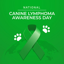 Flyers promoting national canine lymphoma Vector Image