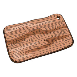 Hand drawn cutting rectangular wooden board Vector Image