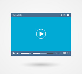 Flat video player Royalty Free Vector Image - VectorStock
