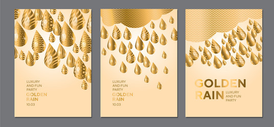 Abstract golden drop pattern Royalty Free Vector Image