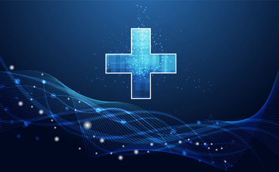 Abstract health science consist health plus Vector Image