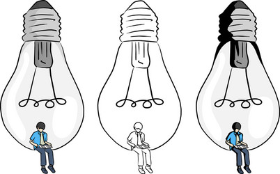 Boy Reading in Light Vector Images (over 380)