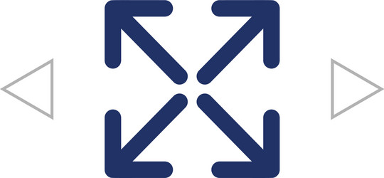 Extend icon full screen maximize Royalty Free Vector Image