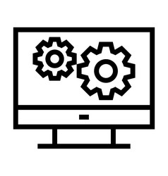 Monitor settings icon Royalty Free Vector Image