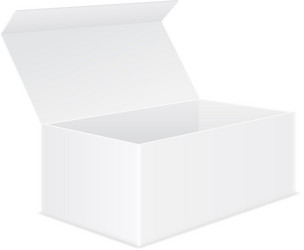 Empty open cardboard box Royalty Free Vector Image