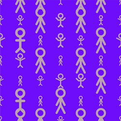 Seamless background abstract sign of people Vector Image