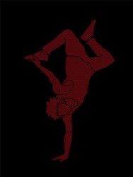 Man is posing and dancing silhouette of a dancer Vector Image