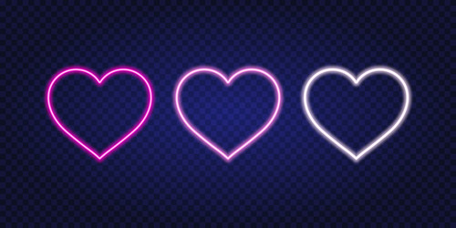 Neon Blue Hearts Vector Images (over 3,900)
