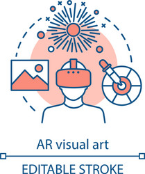 Ar visual art concept icon Royalty Free Vector Image