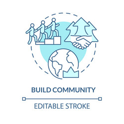 Build community concept icon Royalty Free Vector Image